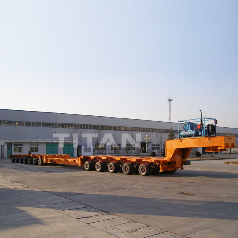 150Ton 4 line 8 axles Lowbed Trailer 40 lowboy trailer high quality ...
