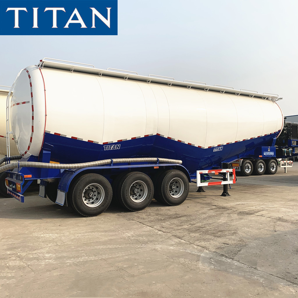 TITAN 50/55cbm cement transport vehicle powder truck silobas trailer